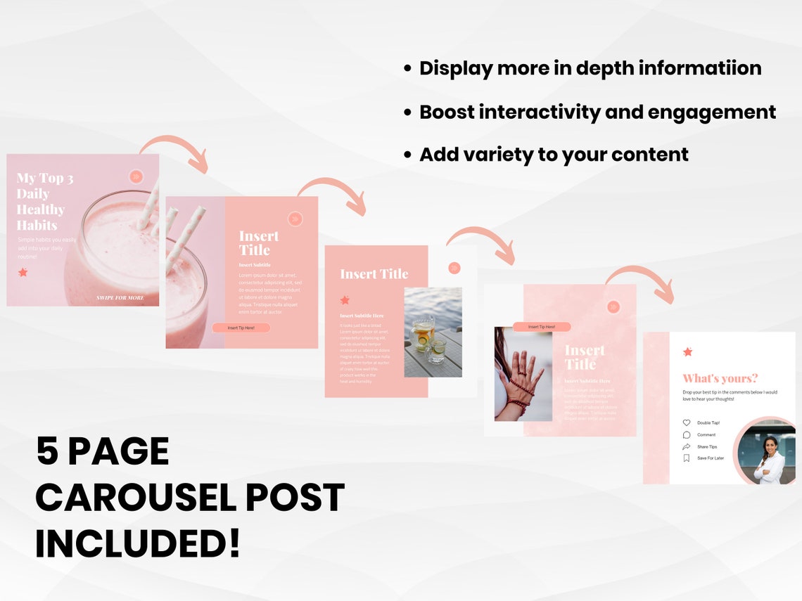 Fitness Coach Instagram Template Canva Social Media Templates - Etsy