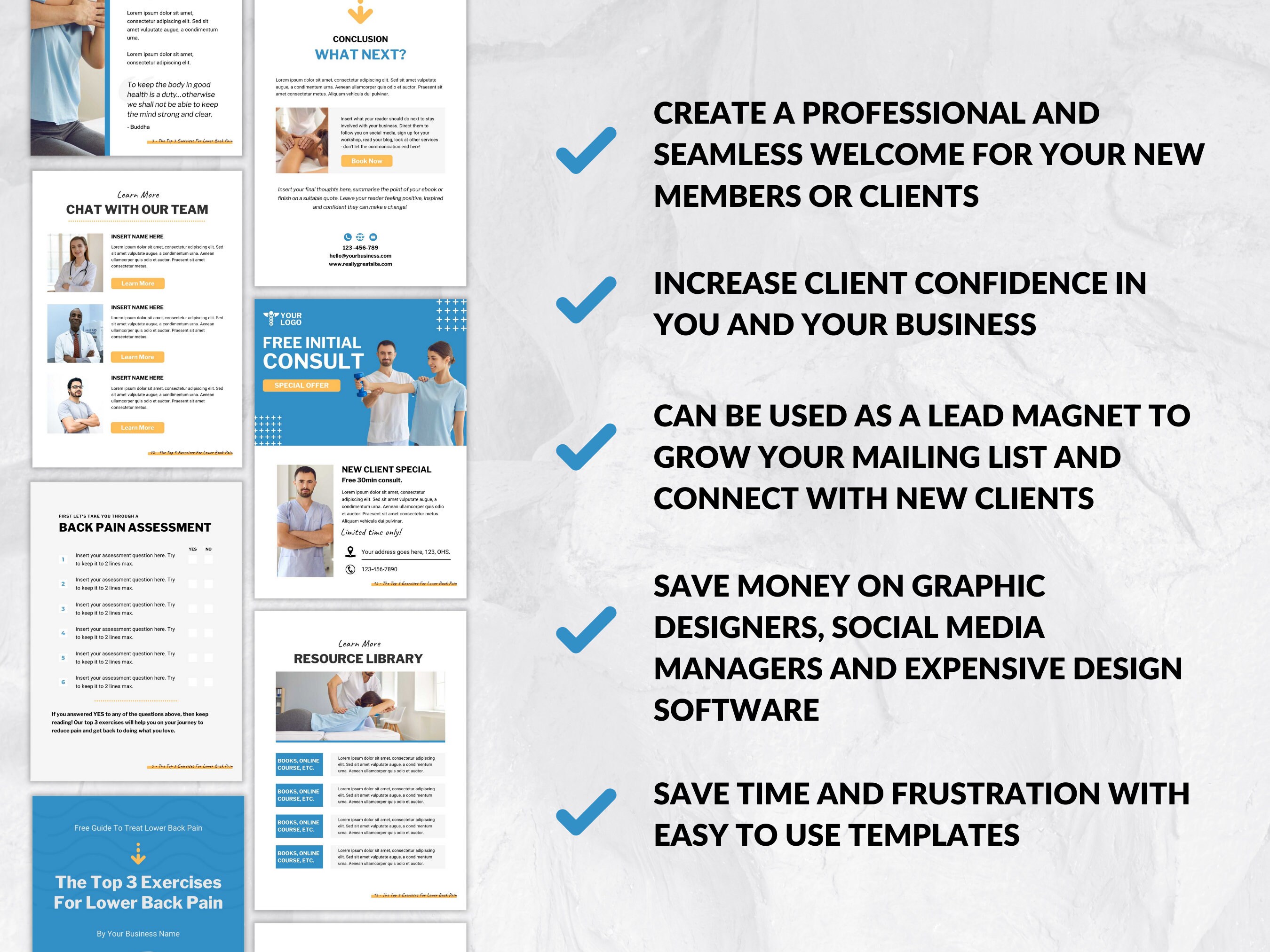 Lead Magnet Ebook Template for Health Services / Physio - Etsy
