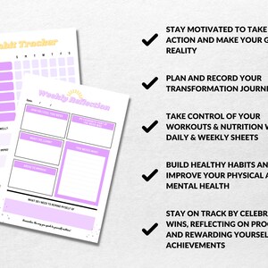 Weight Loss Tracker, Fitness Planner | Women's Printable Health Journal ...