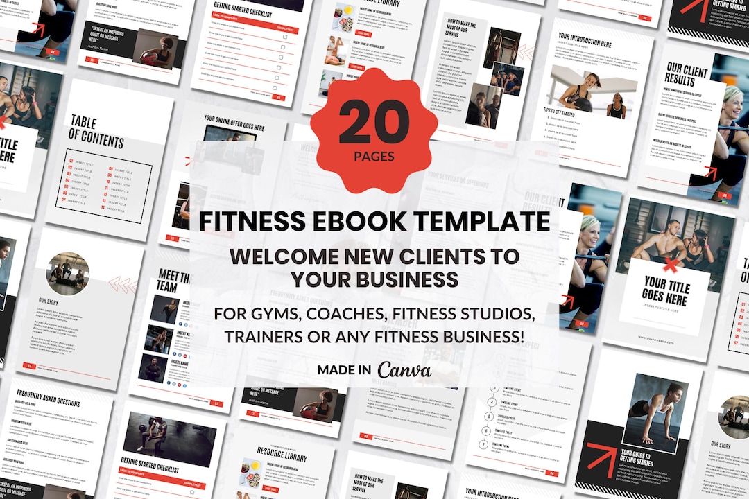 Fitness Ebook Template New Client Welcome Ebook, Workbook, Lead Magnet ...