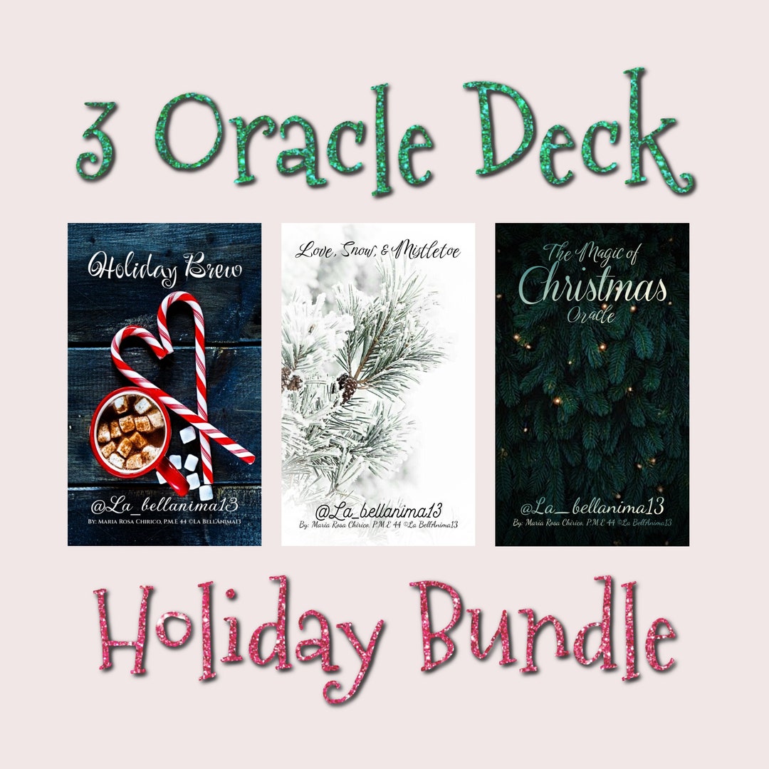 3 Deck BUNDLE CHRISTMAS/ Winter/ Holiday Oracle Tarot love-soulmate ...