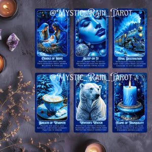 NEW Blue Christmas Divination Oracle Cards, Oracle Deck Unique Tarot ...