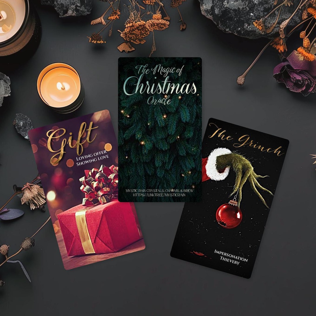 CHRISTMAS DECK- the Magic of Christmas Oracle- Mystical- Holiday Tarot ...