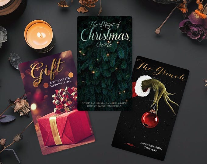 CHRISTMAS DECK- the Magic of Christmas Oracle- Mystical- Holiday Tarot ...