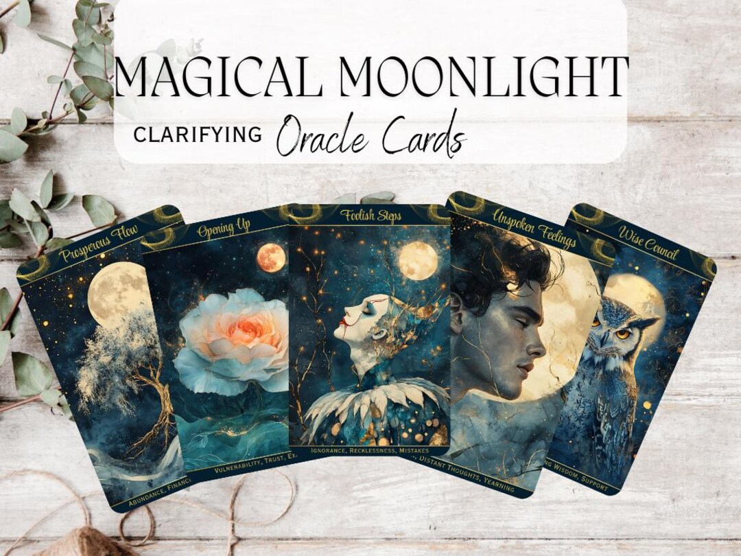 NEW Clarifying Oracle Cards, the Magic Moonlite Oracle Deck Unique ...
