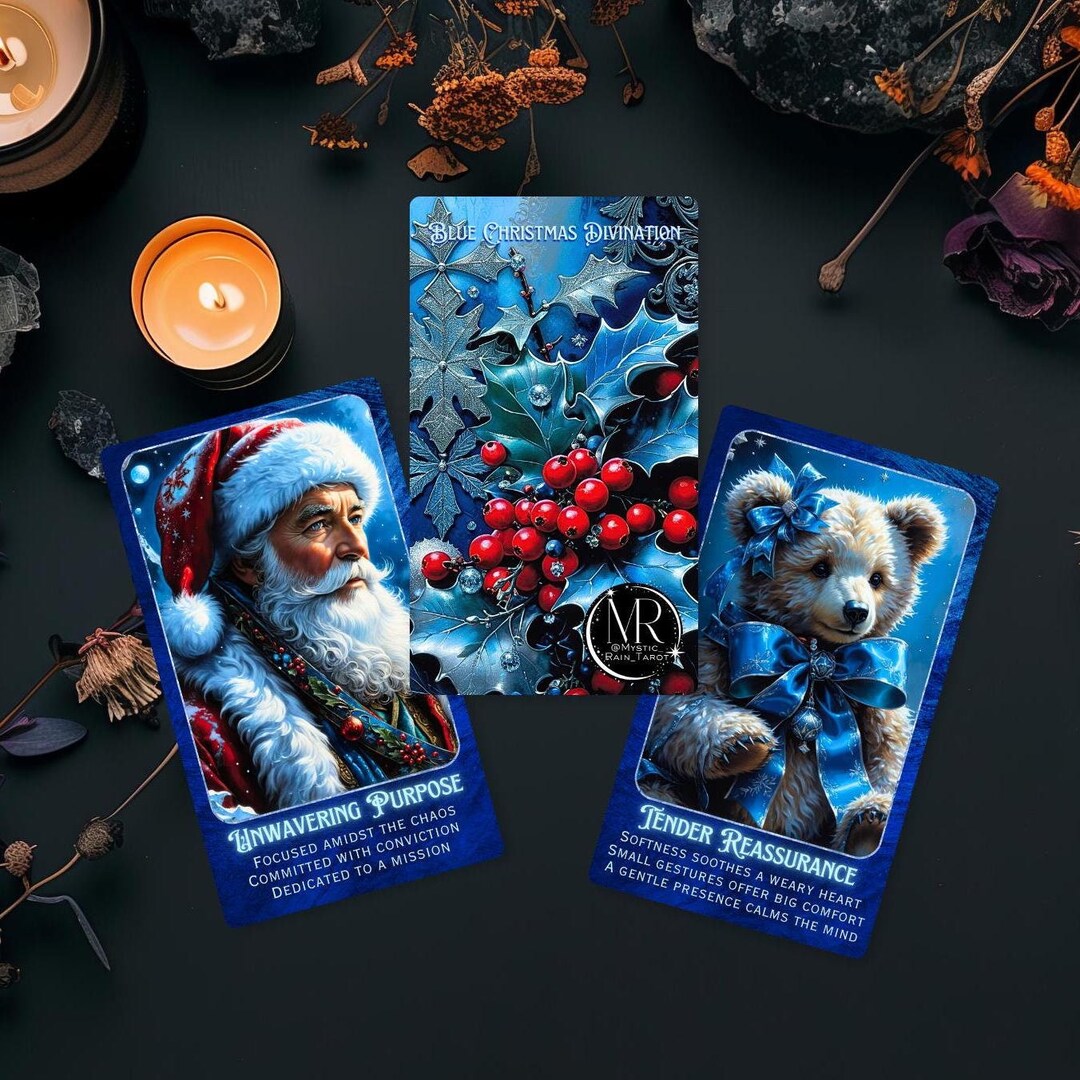 NEW Blue Christmas Divination Oracle Cards, Oracle Deck Unique Tarot ...