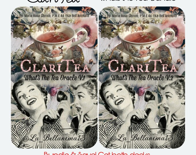 BUNDLE WHAT'S the TEA Decks - "volume 1& 2 Claritea Oracle" 160 Cards ...