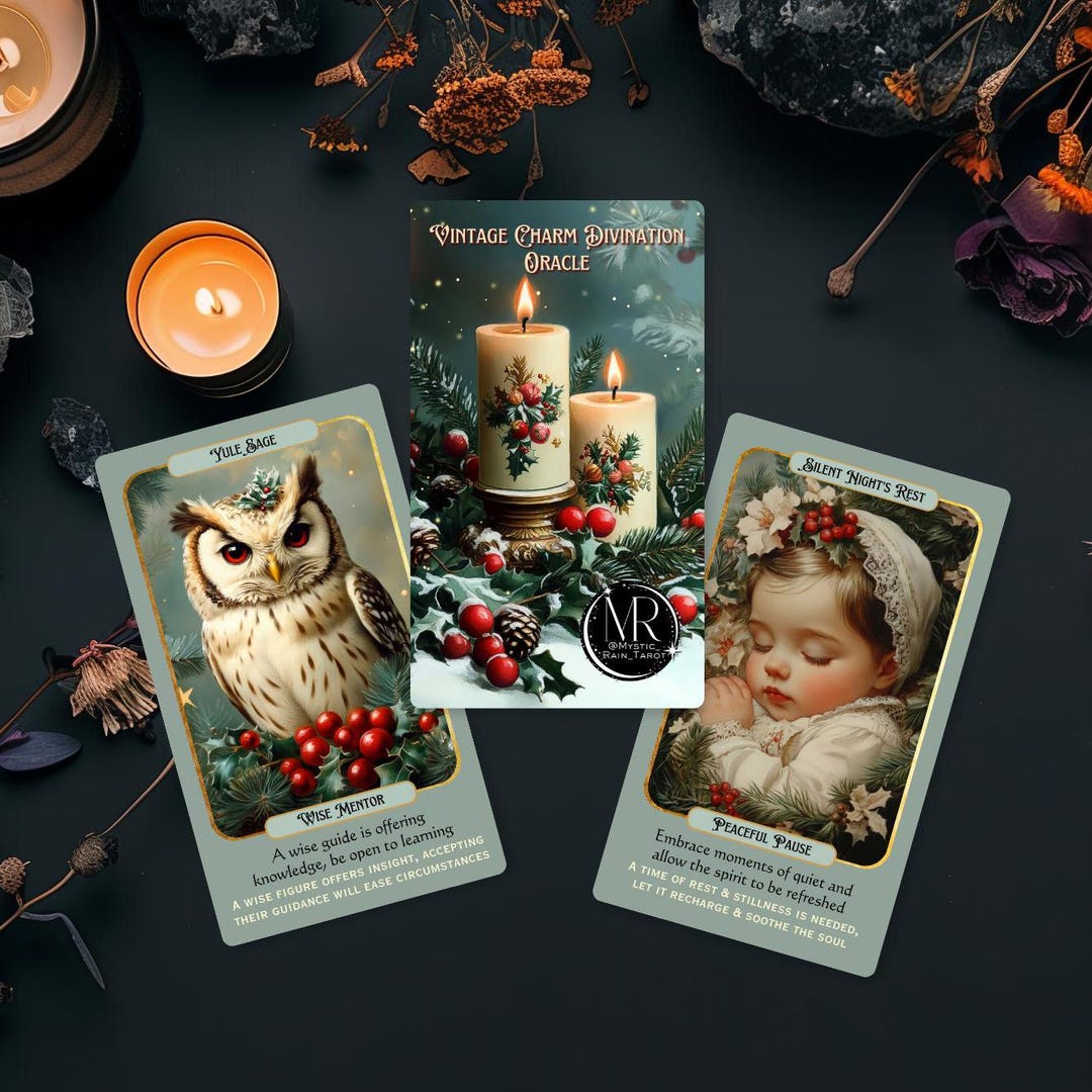 NEW Vintage Christmas Oracle Cards, Vintage Charm Divination Oracle ...