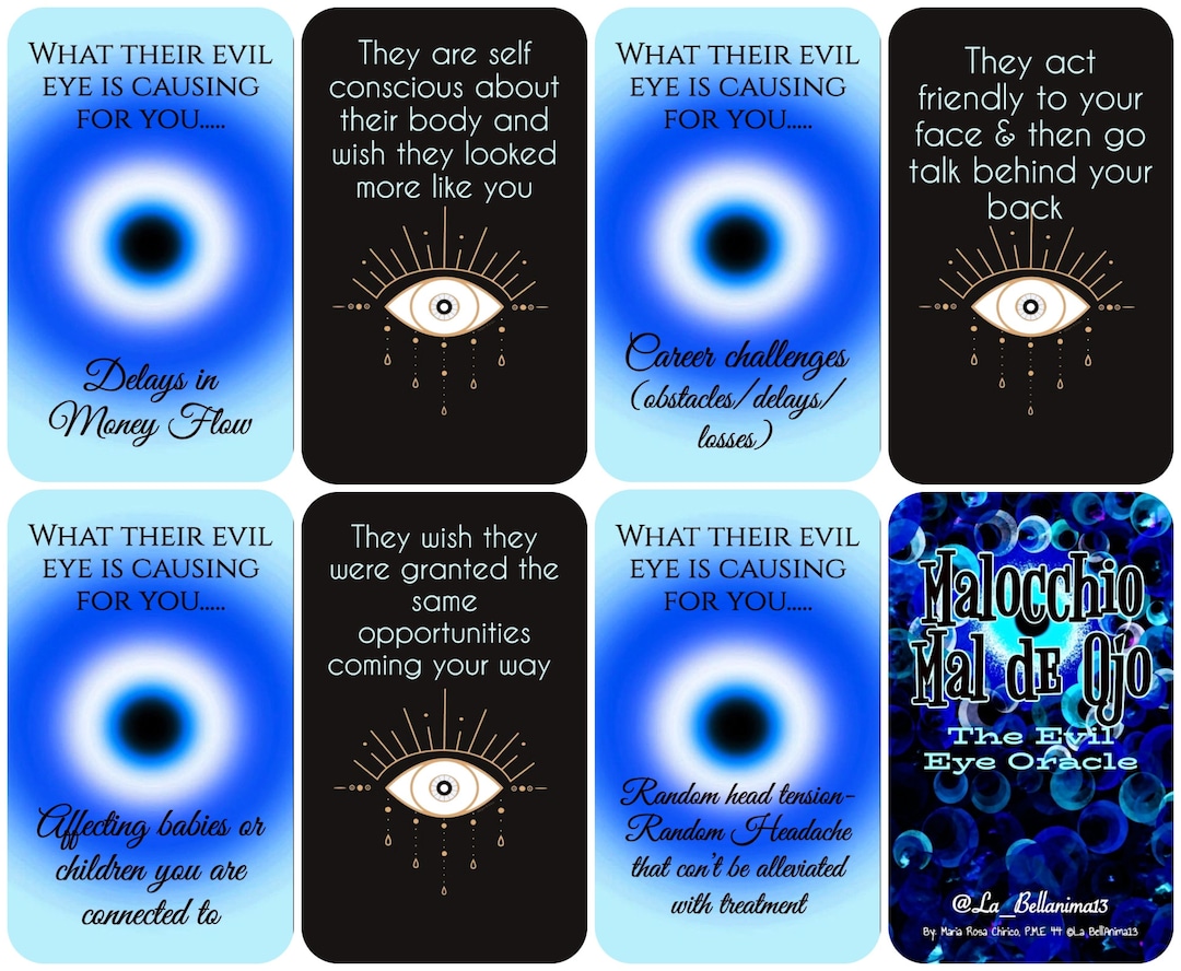 EVIL EYE Oracle - 120 Cards- Malocchio Mal De Ojo Deck- Tarot ...