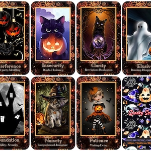 HALLOWEEN Deck- the SPOOKY SEASON Oracle- Mystical- Halloween Tarot ...