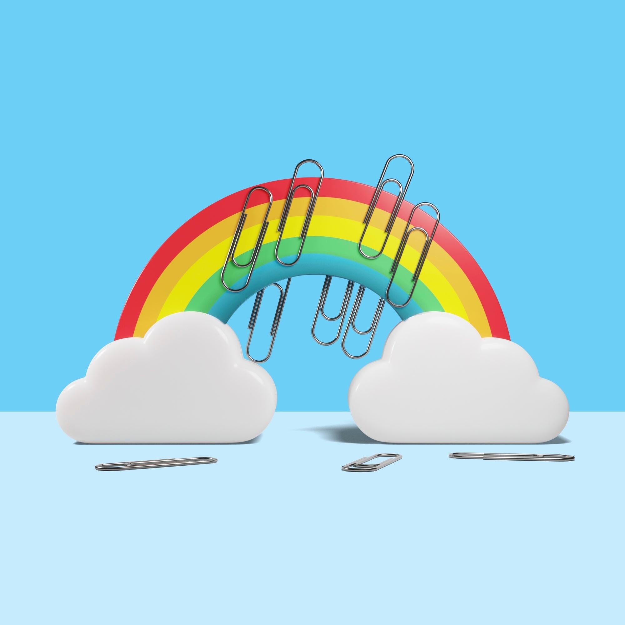 New Rainbow Paperclip Magnet Holder - Etsy