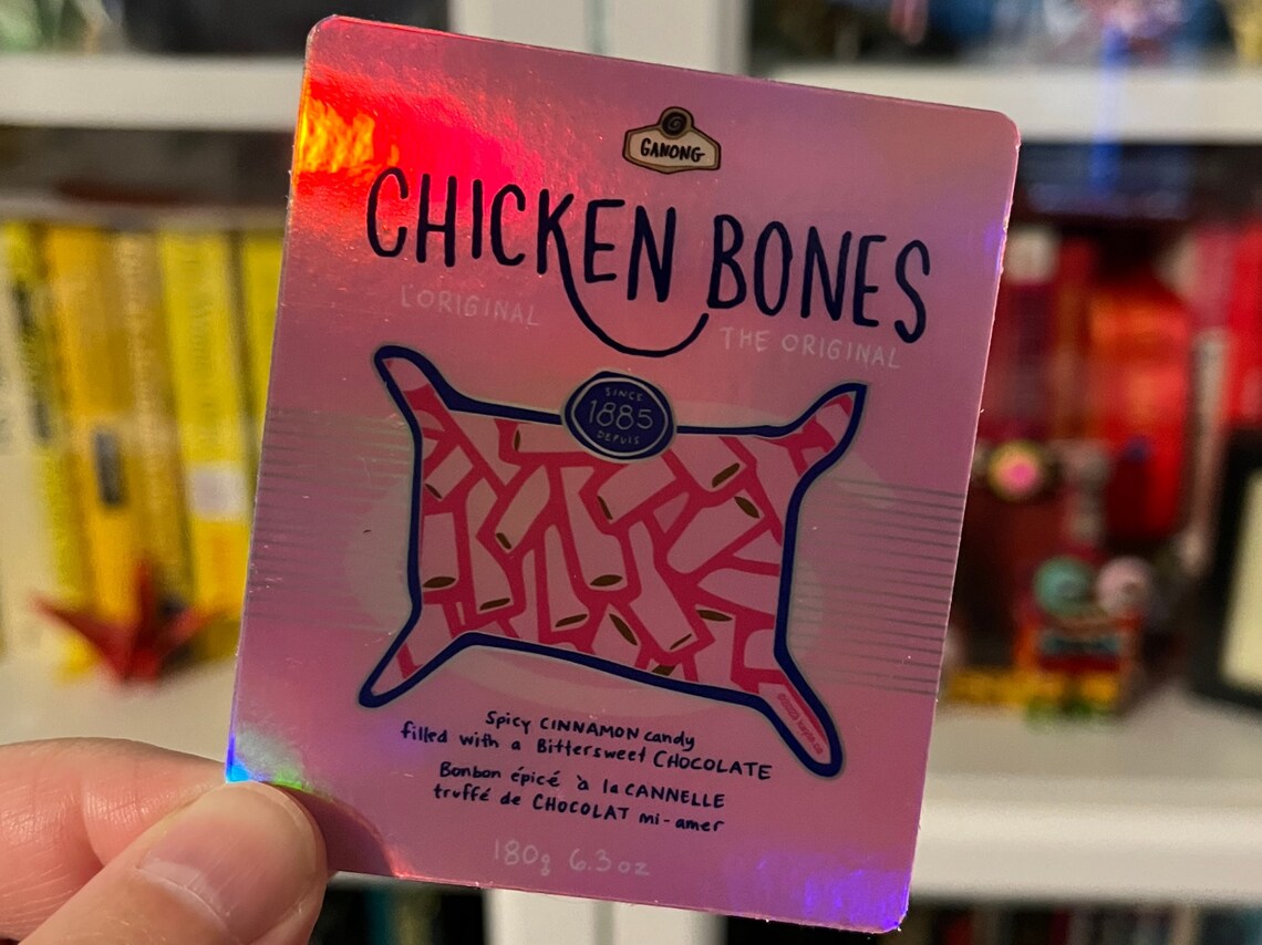 Holographic Chicken Bones Candy Sticker - Etsy