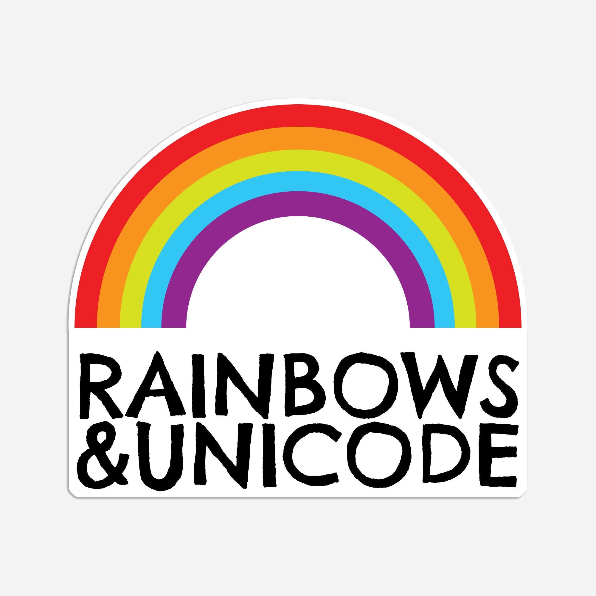 Rainbows and Unicode Sticker - Etsy