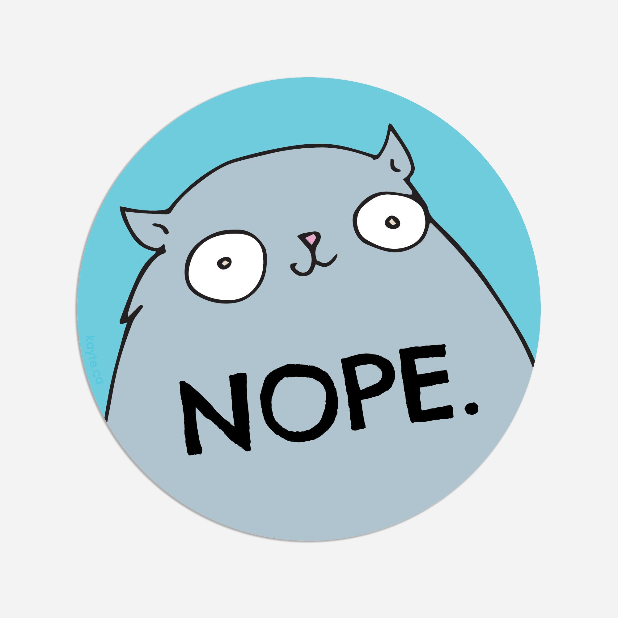 NOPE Kitty - Sticker - Etsy