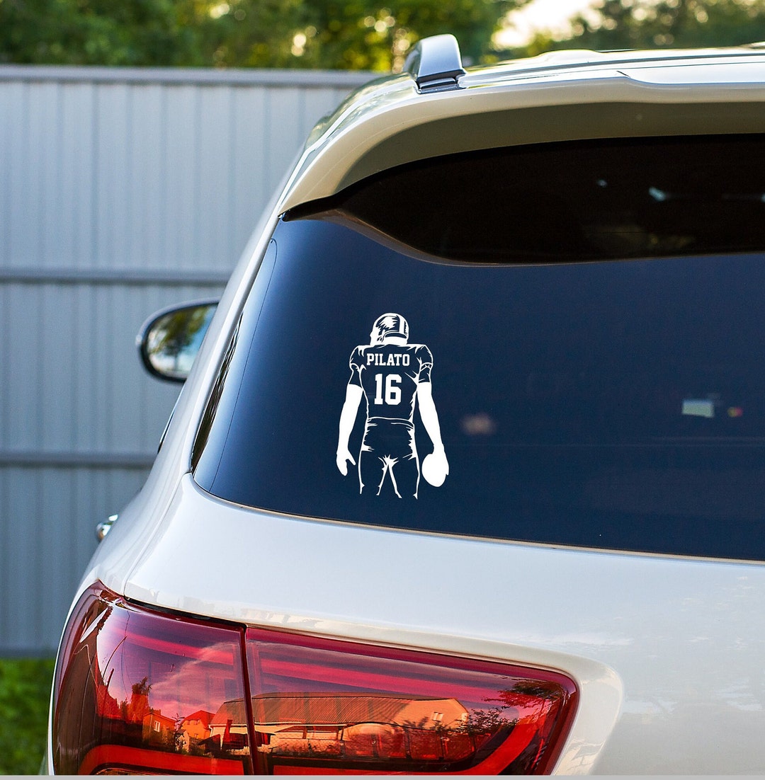 Football Car Decal • Football Jersey Decal • Personalized Football ...