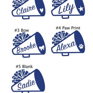 Personalized Cheer Car Decal • Cheerleader Decal With Name • Custom ...