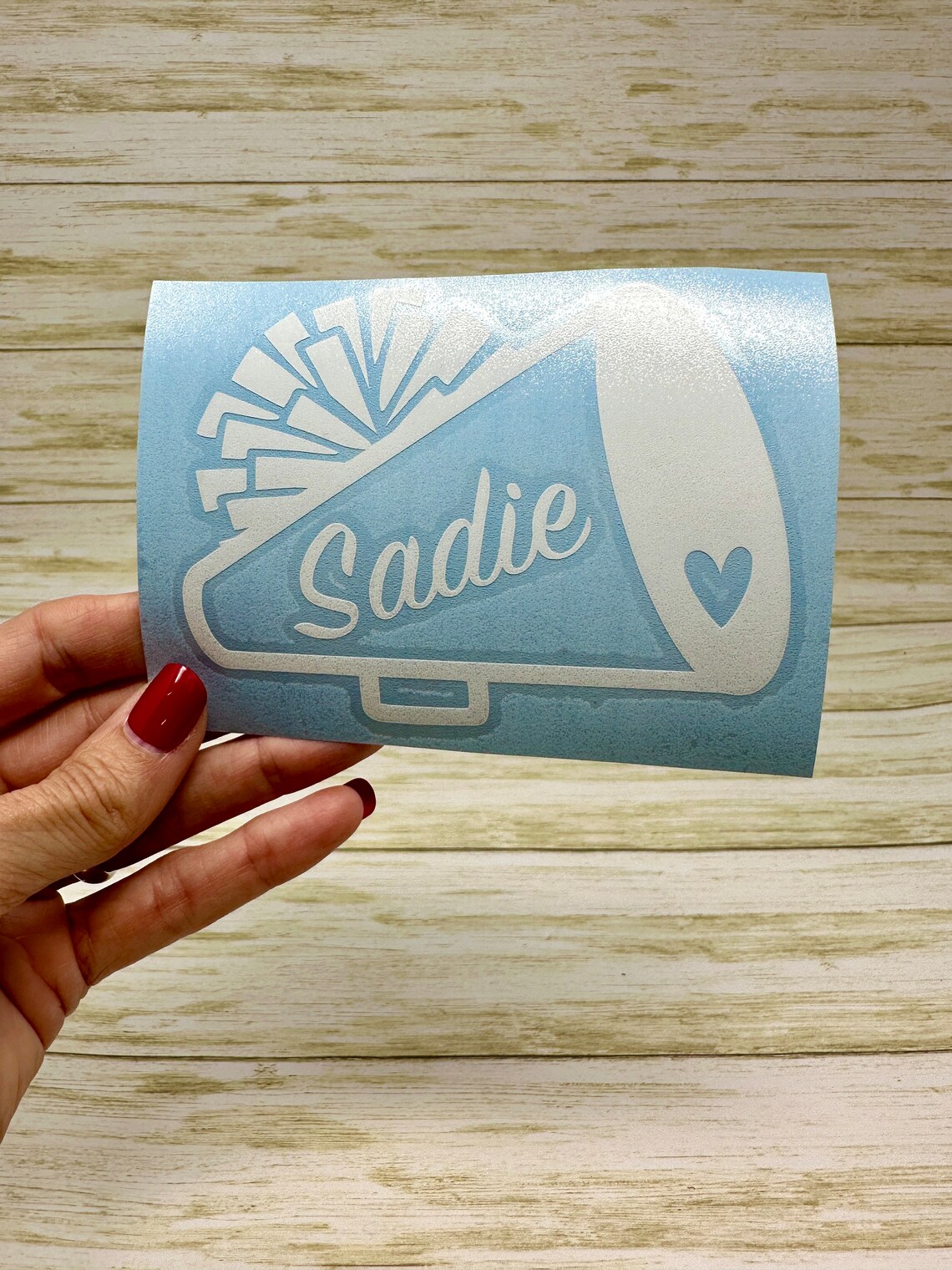 Personalized Cheer Car Decal Cheerleader Decal With Name Custom Cheer ...