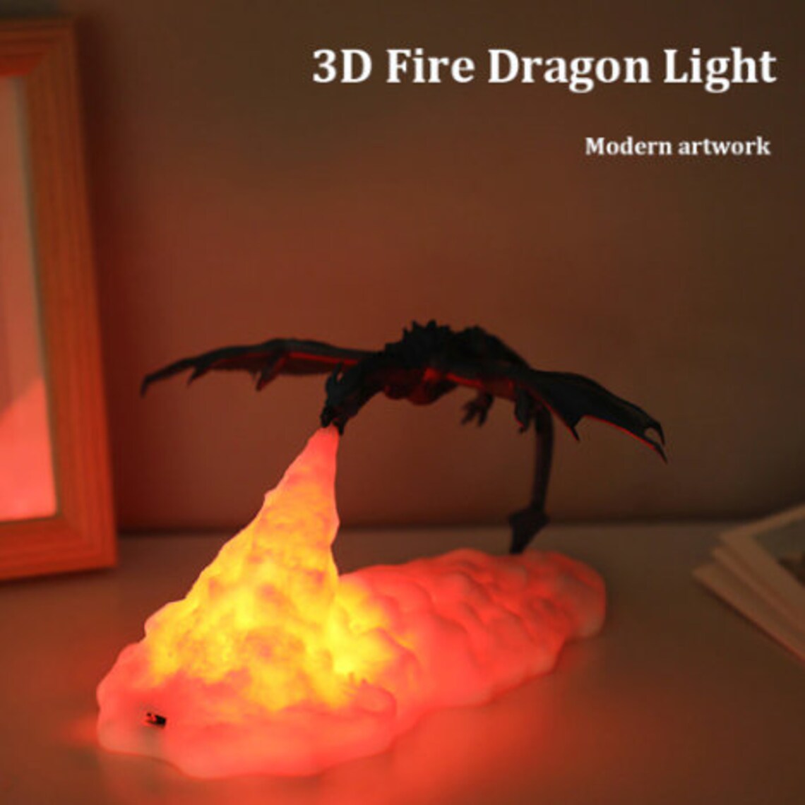 3D Printed LED Dragon Night Home Lamps Best Gift Light Table - Etsy