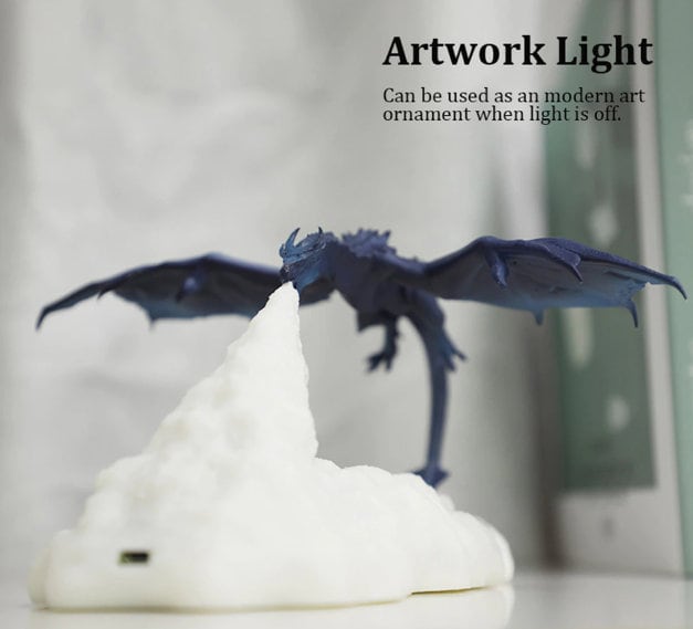 3D Printed LED Dragon Night Home Lamps Best Gift Light Table - Etsy
