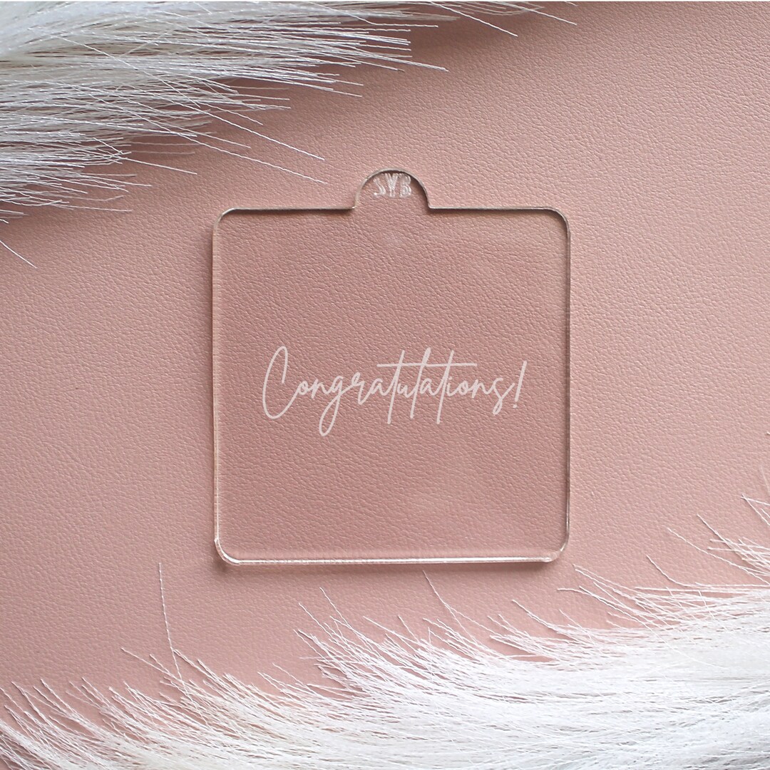 Congratulations Acrylic Debosser Stamp: 60mm Pattern - Etsy