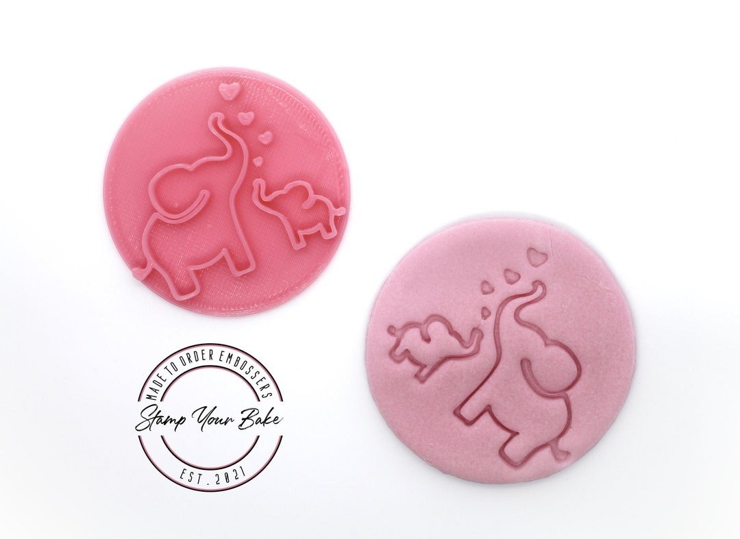 Mum & Baby Elephant Embosser Stamp (cookie Cutter) - Etsy