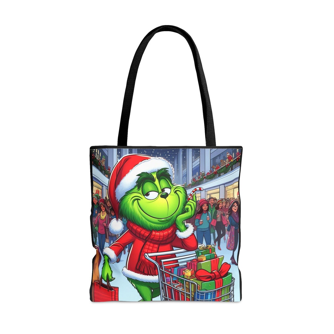 Grinch Christmas Shopping Tote Bag - Etsy
