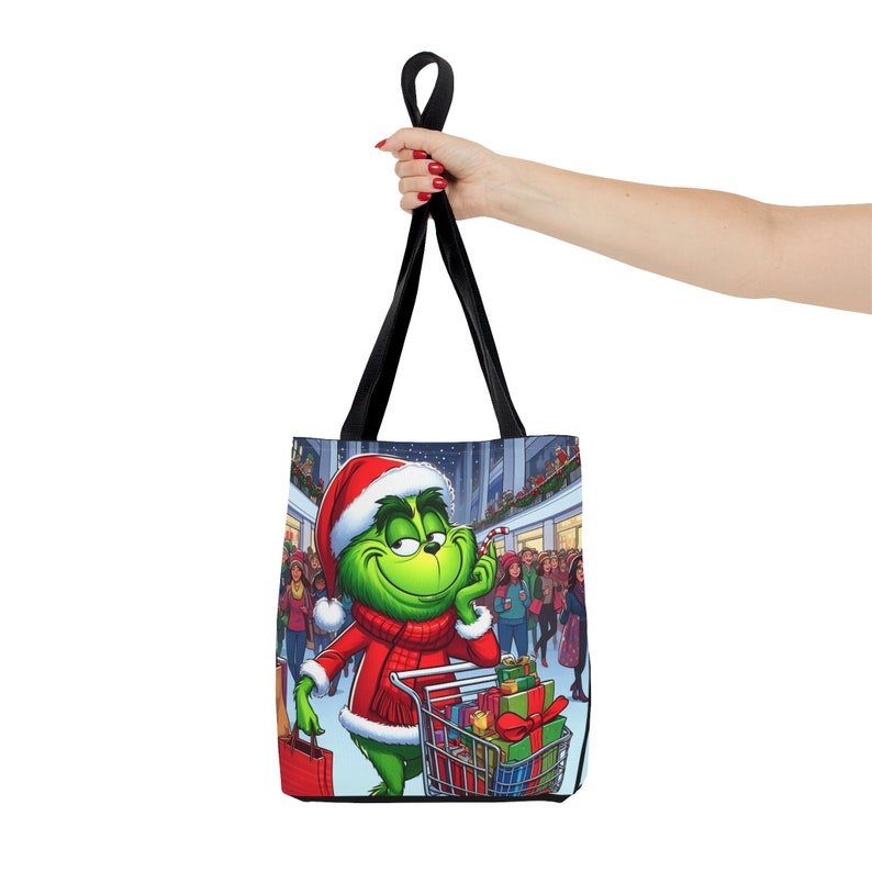 Grinch Christmas Shopping Tote Bag - Etsy