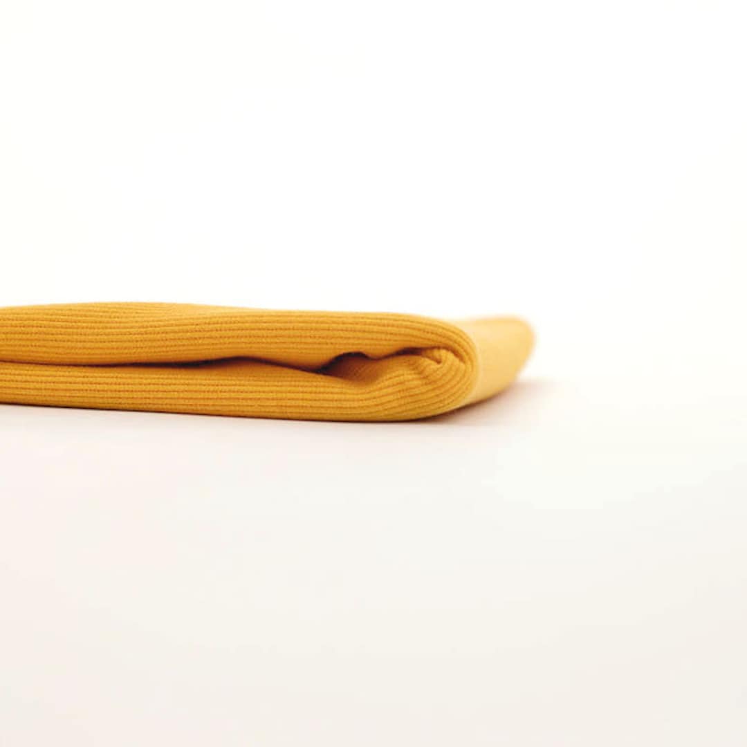 Amber Yellow Ribbing, Ribbed Knit, See You at Six, Knit Fabric ...