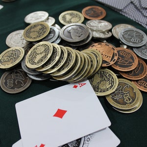 Personalised Metal Poker Chips With Handmade Hardwood Poker - Etsy
