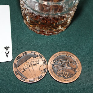 Personalised Metal Poker Chips With Handmade Hardwood Poker - Etsy