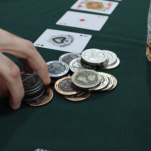 Personalised Metal Poker Chips With Handmade Hardwood Poker - Etsy