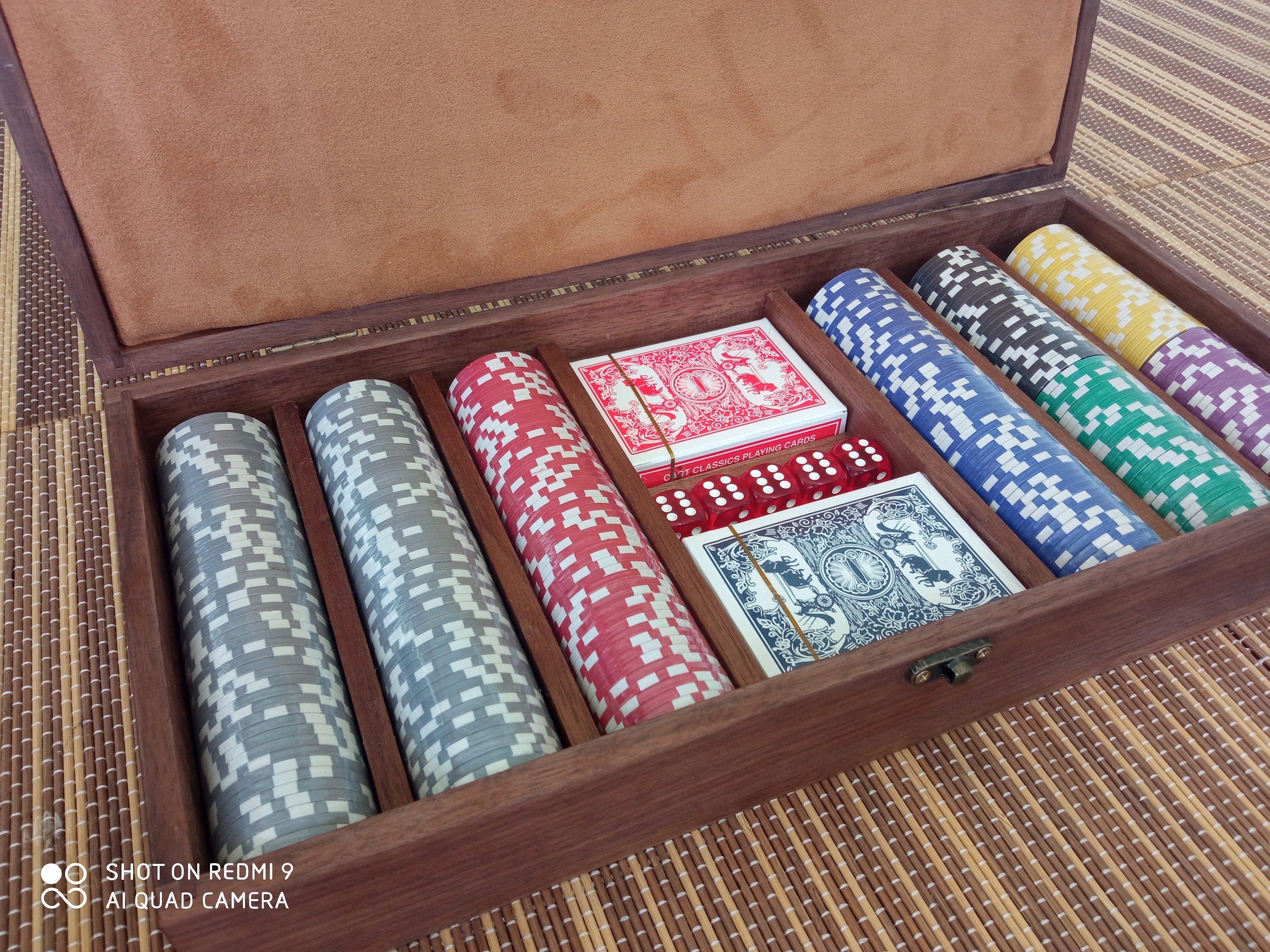 Personalised, Quality Wooden Poker Chip Set - Etsy