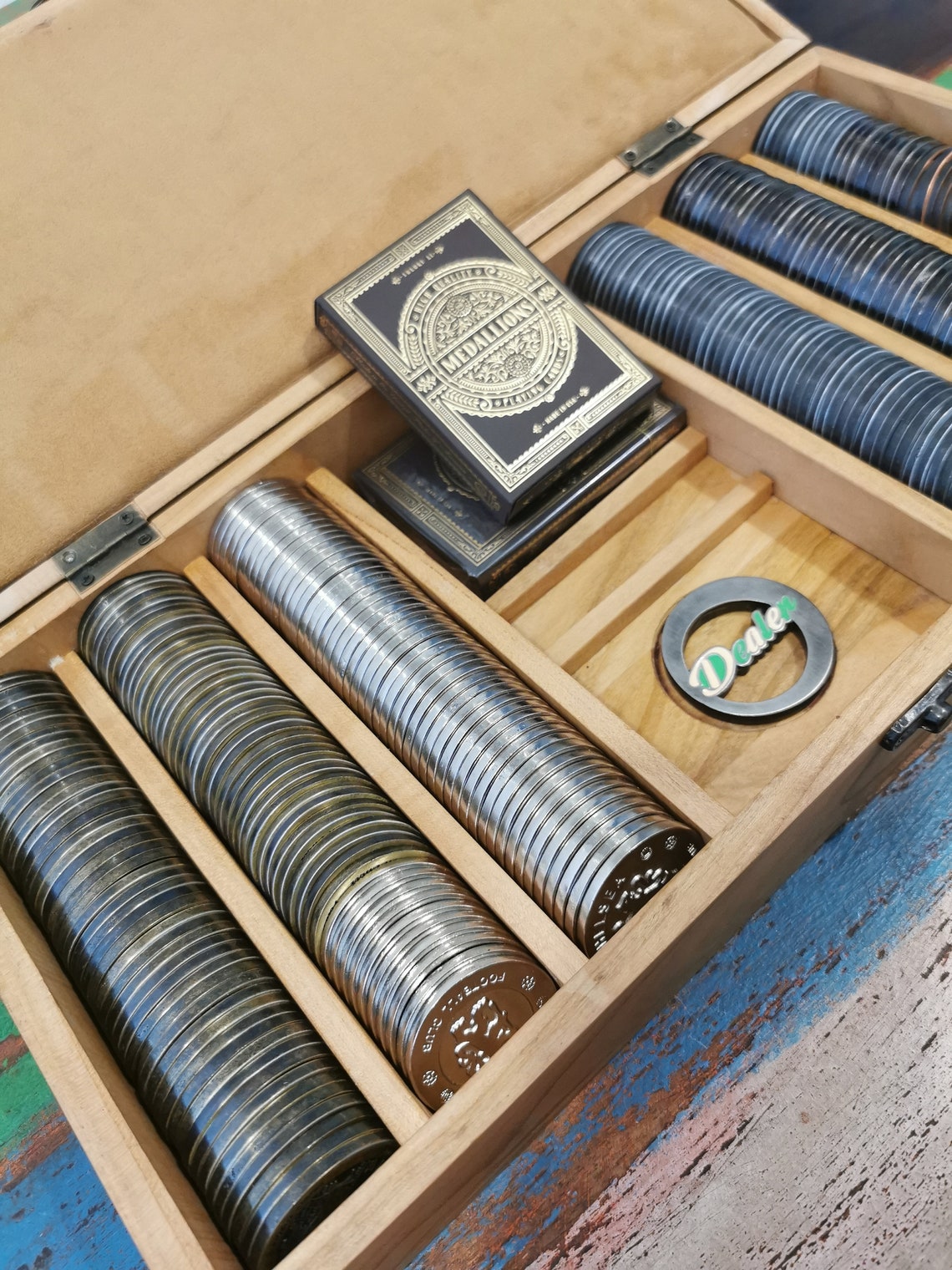 Personalised Metal Poker Chips With Handmade Hardwood Poker Case - Etsy