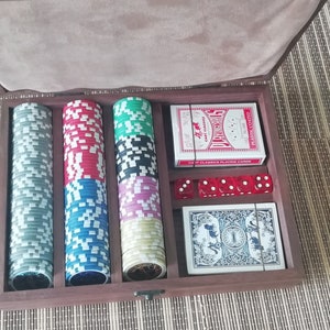 Personalised, Quality Wooden Poker Chip Set - Etsy