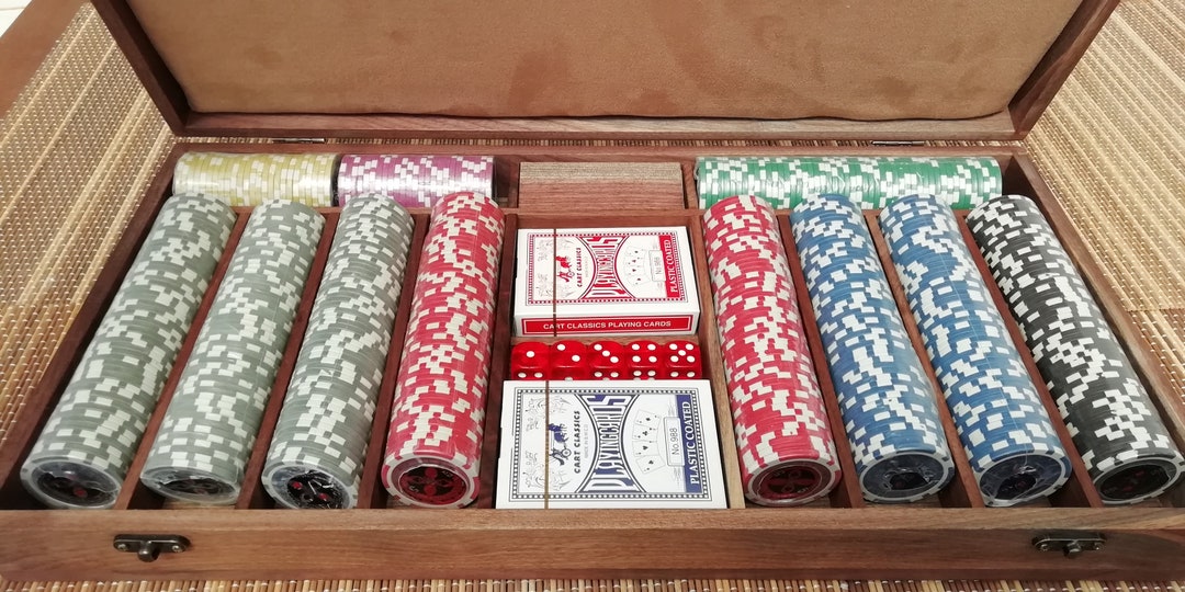Quality Wooden Box With 500 Numbered Poker Chip Set - Etsy