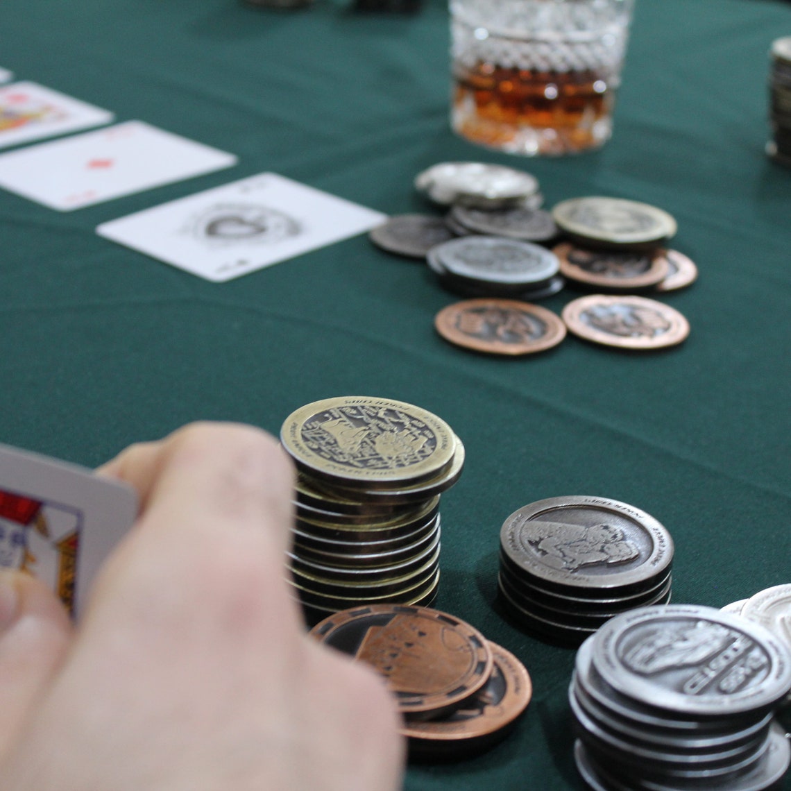 Personalised Metal Poker Chips With Handmade Hardwood Poker Case - Etsy