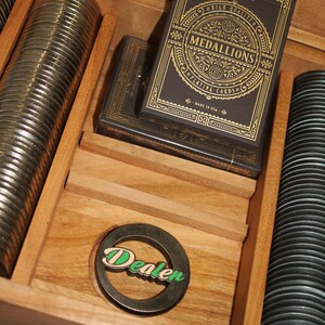 Personalised Metal Poker Chips With Handmade Hardwood Poker - Etsy