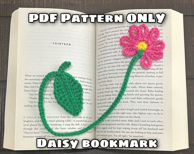 Dainty Daisy Bookmark CROCHET PATTERN - Etsy Canada