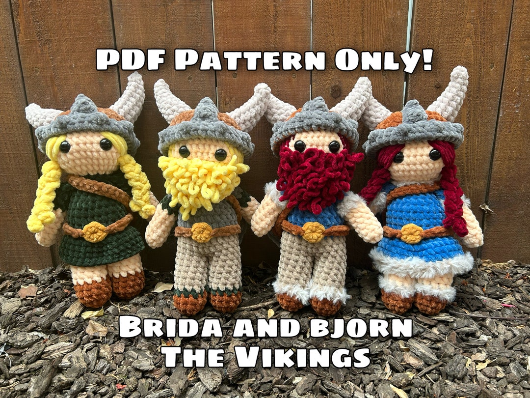 Viking Crochet Pattern, Intermediate Crochet Pattern, Crochet Pattern Amigurumi, Crochet ...