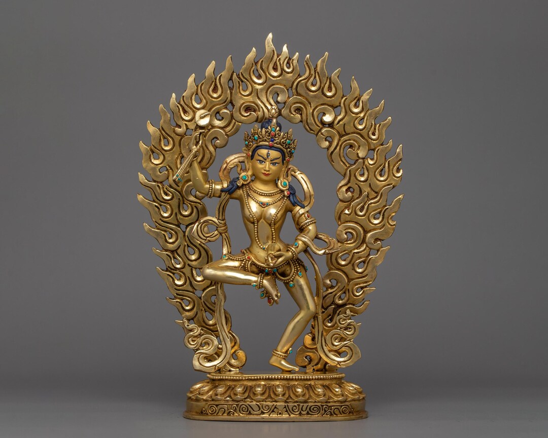 Exquisite Machig Labdron Statue | Vajrayana Chod Dakini Figurine ...