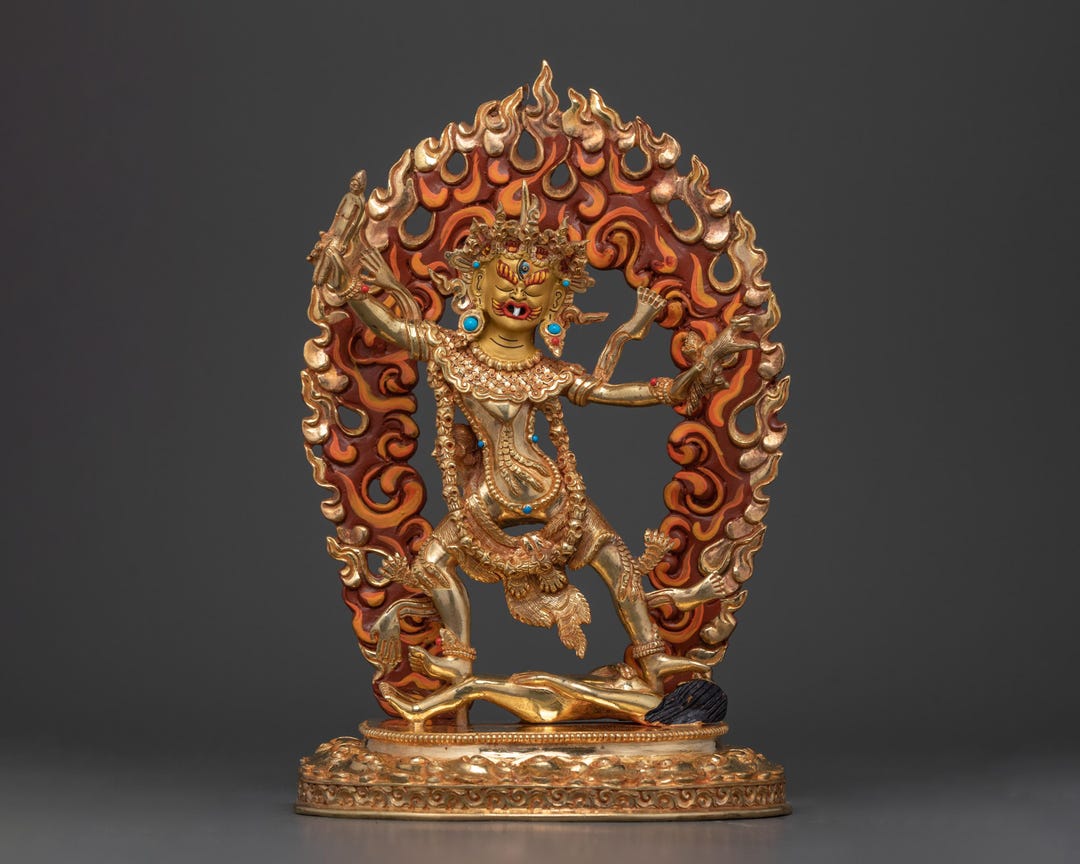 Ekajati Handmade Gold Gilded Statue | Fierce Protector of the Secret ...