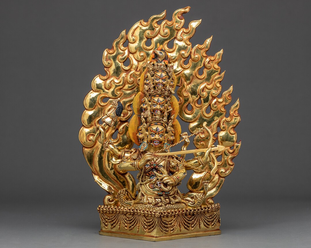 Dharmapala Rahula Statue | Wrathful Mahakala Sculpture of Za Rahula ...