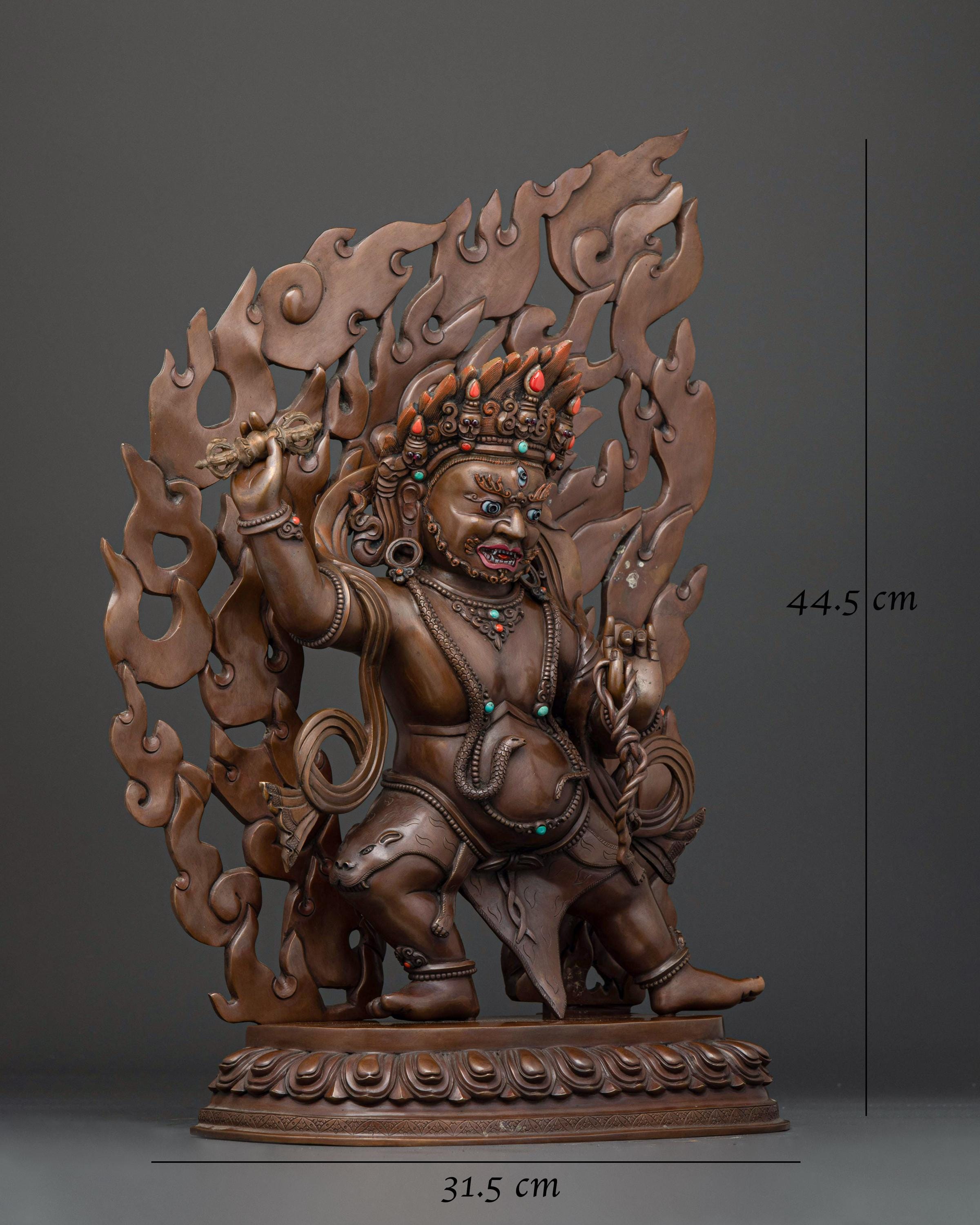 Vajrapani for Sacred Altar | Handcrafted Oxidized Copper and Gemstone ...