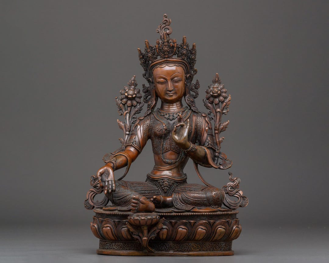 Green Tara Oxidized Art | Meditation and Spiritual Shrine | Figurine ...