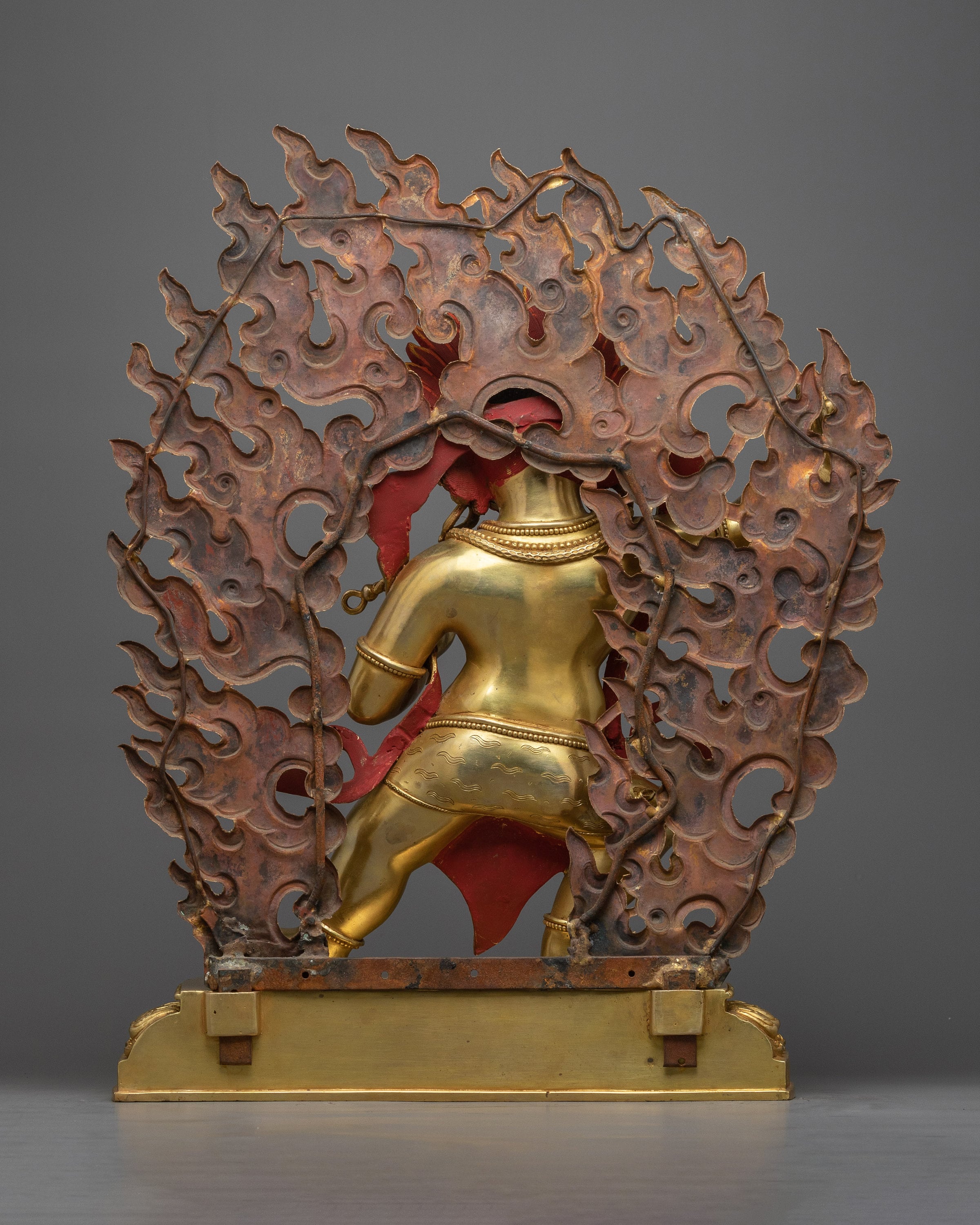 Vajrapani Sculpture in 24K Gold - Symbol of Protection and Power, Ideal ...