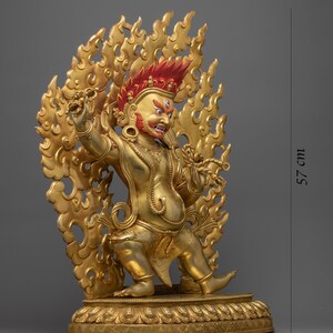 Vajrapani Sculpture in 24K Gold - Symbol of Protection and Power, Ideal ...