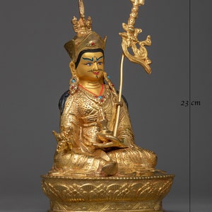 Guru Rinpoche 23cm Statue - 24K Gold Gilded Tantric Teacher, Spiritual ...
