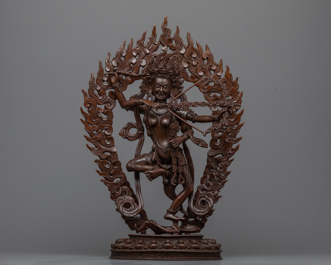 The Dakini Kurukulla Statue Symbol of Divine Feminine Power Hand-made Oxidized Dakini Statuette ...