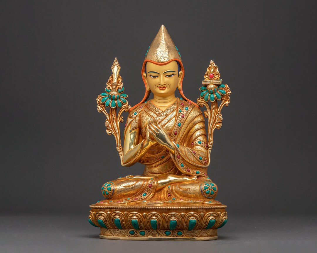 Tsongkhapa Statue | Tibetan Buddhist Master & Gelug Founder | Sacred ...