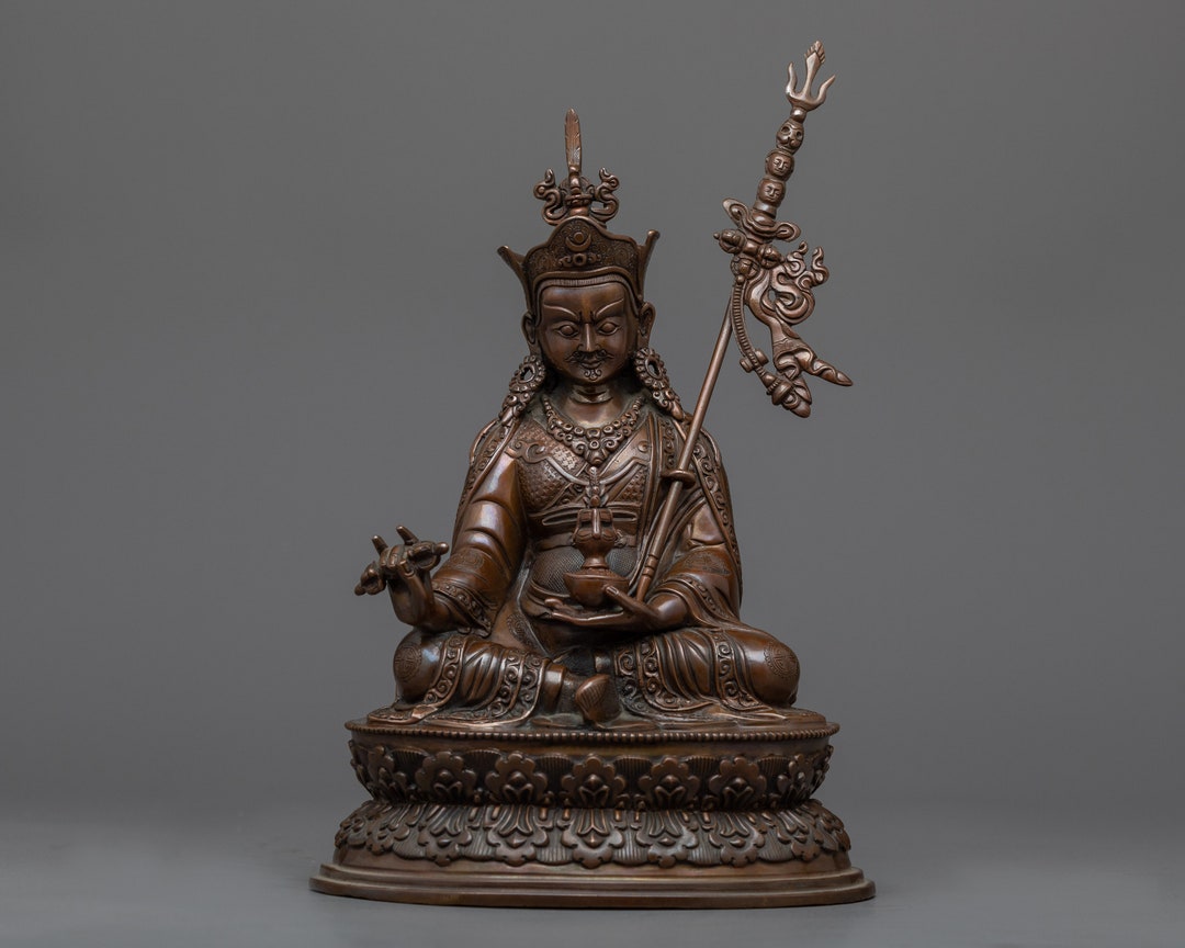 Lotus Born Master "guru Rinpoche Statue" – Oxidized Copper Figure ...